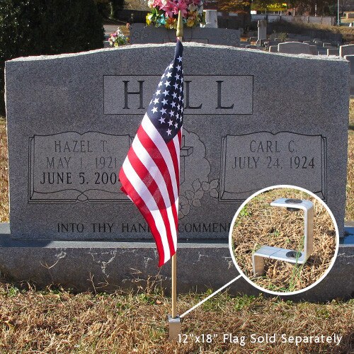Small Flag Holder for Cemetery | Freedom and Glory