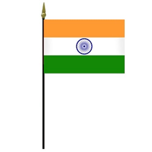 Mini India Flag 4" X 6" | Freedom and Glory