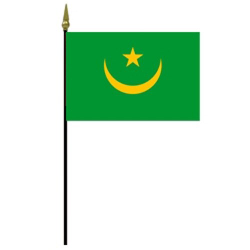 Mini Mauritania Flag 4"X6" | Freedom and Glory