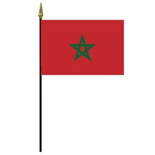 Mini Morocco Flag 4"X6" | Freedom and Glory