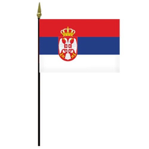 Mini Serbia Flag 4" X 6" | Freedom and Glory