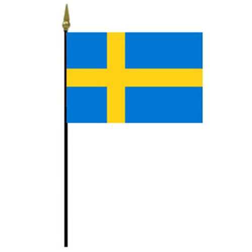 Mini Sweden Flag 4"X6" | Freedom and Glory