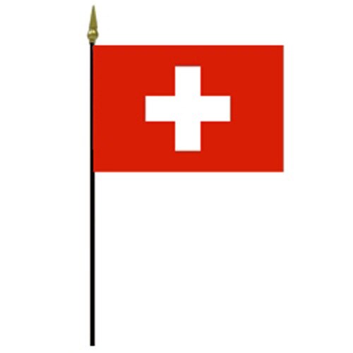 Mini Switzerland Flag 4"X6" | Freedom and Glory
