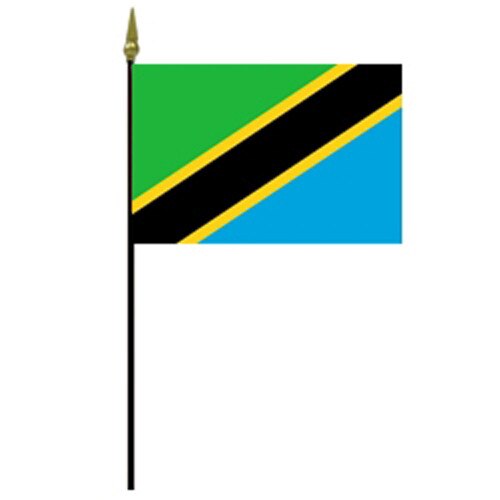 Mini Tanzania Flag 4" X 6" | Freedom and Glory