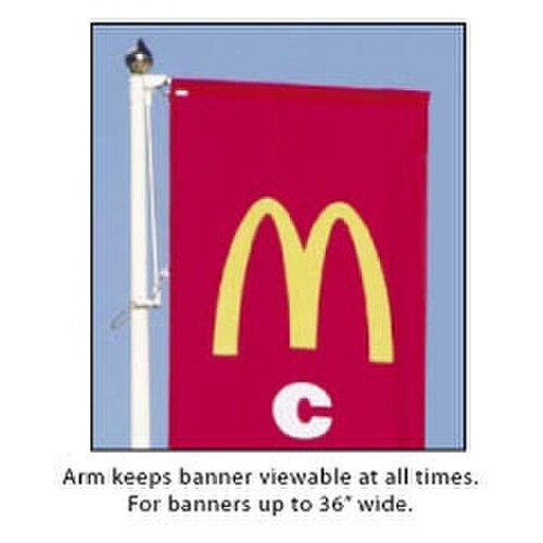 Fiberglass Flagpole Banner Arm | Freedom and Glory