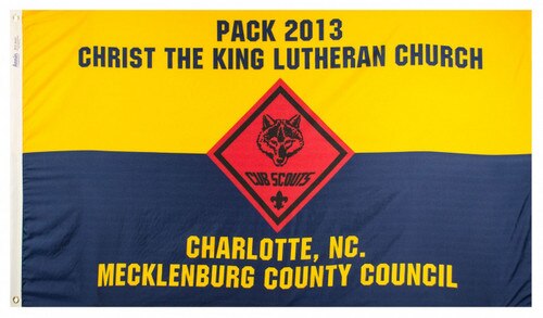 Cub Scout Pack Flag - 18" X 24" Nylon | Freedom and Glory