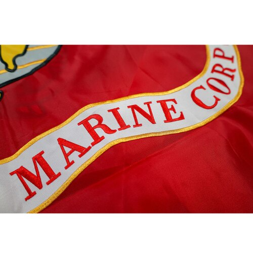 Nylon Embroidered USMC Flag - Double-Sided