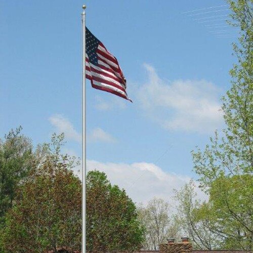 25' Sectional Fine-Line Aluminum Flagpole | Freedom and Glory