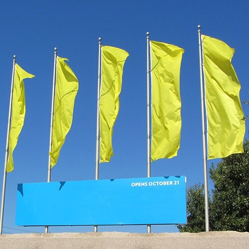 Solid Tall Advertising Flags | Freedom and Glory