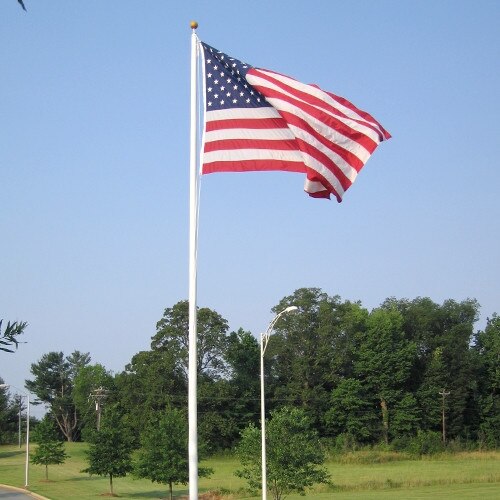 30' Flagpole - Hinged Base Fiberglass | Freedom and Glory